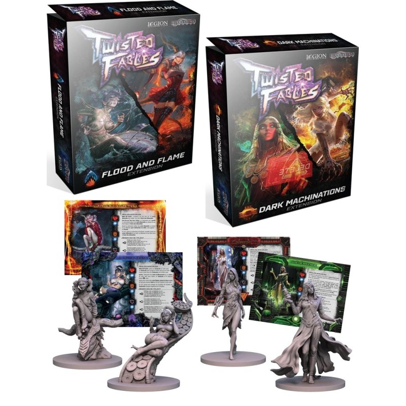 Twisted Fables : Pack Flood and Flames + Dark Machinations + figurines ...