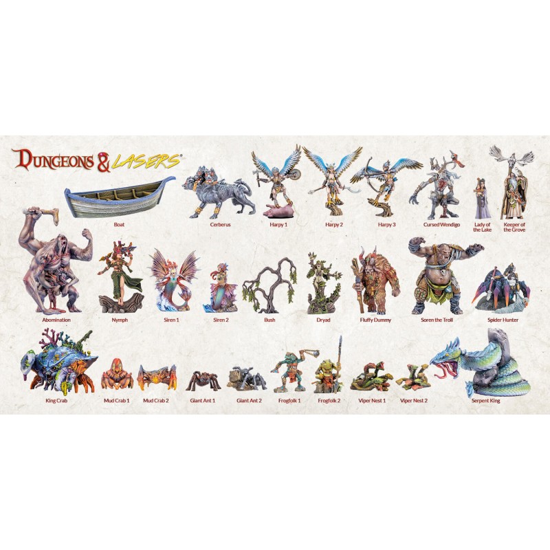 Dungeons & Lasers - Figurines - Fantasy Miniatures Set